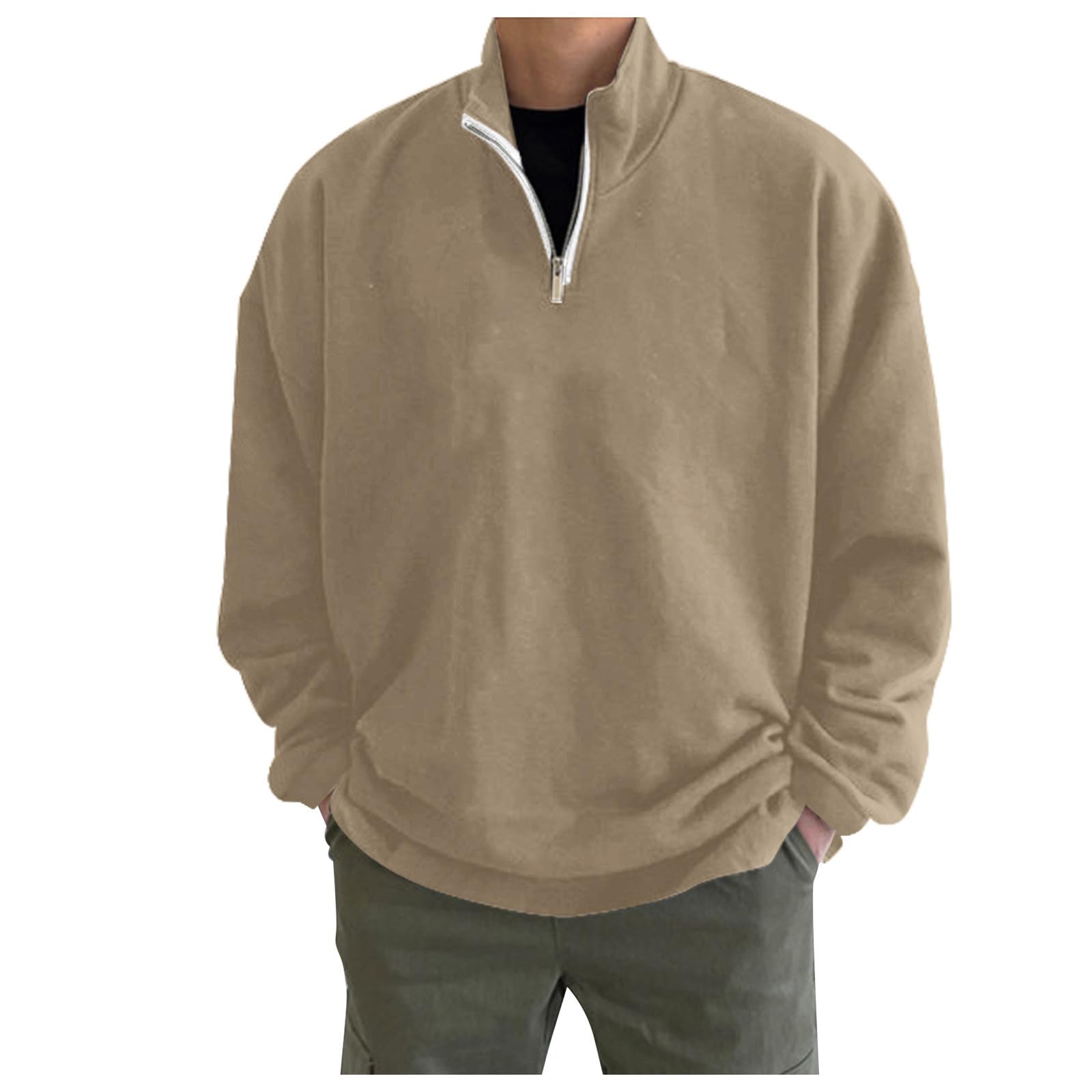 Ymosrh Mens Sweatshirts Hoodies, Casual Long Sleeve Sweatshirt Active Sports Hoodie Pullover Black For Men Sweaters Sudadera Para Hombre Con Capucha De Marca Tall Sweater Workout (3XL, Camel)
