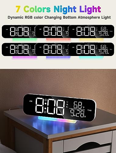 Cadmos Super Loud Vibrating Alarm Clock with Bed Shaker,Large LED Digital Display,Night Light,Ideal for Heavy Sleepers Adults,Hearing Impaired Deaf,Kids,Teens,Living Room,Bedrooms(White)