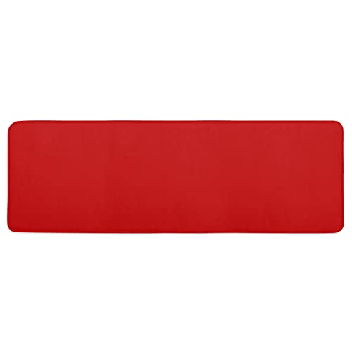 Libaoge Kitchen Mat Rug 1 PCS Solid Color Christmas Red Runner Rug Anti-Fatigue Comfort Memory Foam Standing Mat Non-Slip Floor Door Mat for Bathroom Bedroom 16x47in