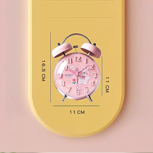 HEGZA Analog Alarm Clock Loud Alarm Clock for Bedrooms, Analog Alarm Clock, Small Alarm Clock, Cute Design for Kids, Battary Operation, 4 inch Kids Alarm Clocks (Color : B)