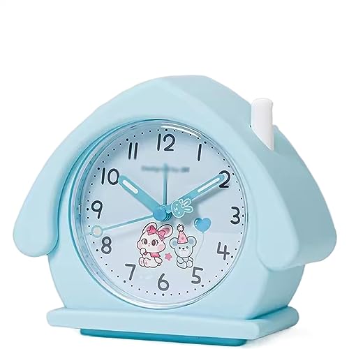 HEGZA Analog Alarm Clock Cute Loud Alarm Clock, Kids Alarm Clocks for Bedroom with Silent Non-Ticking and Night Light, Alarm Clock for Kids Teens Girls Kids Alarm Clocks (Color : Brass)