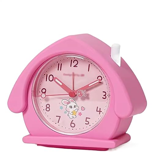 HEGZA Analog Alarm Clock Cute Loud Alarm Clock, Kids Alarm Clocks for Bedroom with Silent Non-Ticking and Night Light, Alarm Clock for Kids Teens Girls Kids Alarm Clocks (Color : 1)