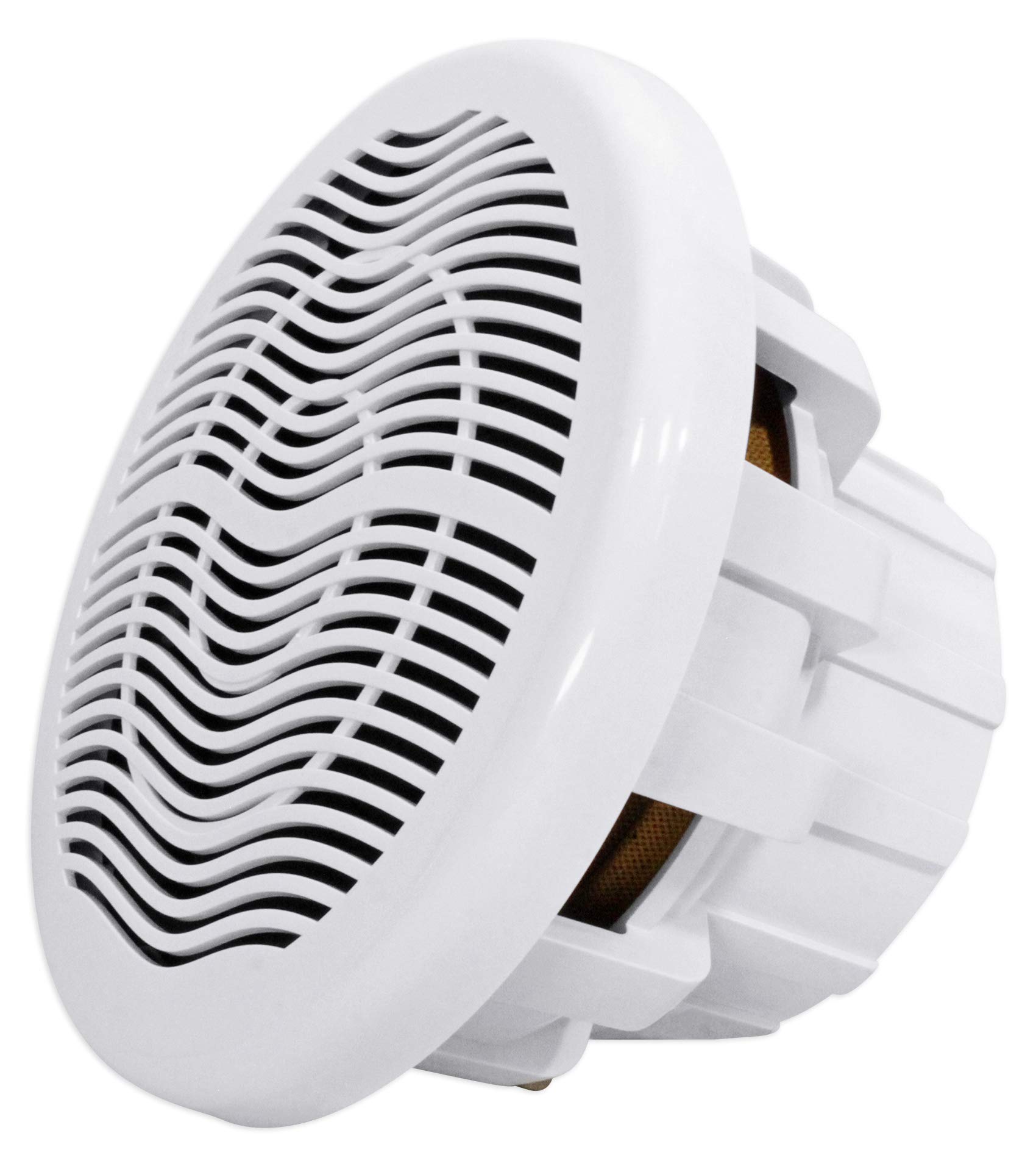 Rockville (2) MS10LW 10" 2400 Watt White Marine/Boat 10" Free Air Subwoofer with LED