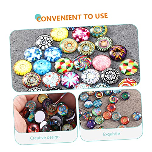 VILLCASE 200 pcs Gem Patch Mosaic Tile Jewelry Making Supplies Magnet Beads Beads DIY Domed Gemstone Patch Ear peircing kit Halloween Jewelry Gems Patch Glass 3D hat for Shoes
