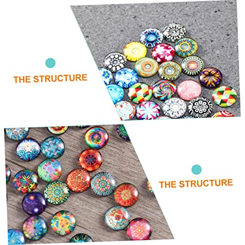 VILLCASE 200 pcs Gem Patch Mosaic Tile Jewelry Making Supplies Magnet Beads Beads DIY Domed Gemstone Patch Ear peircing kit Halloween Jewelry Gems Patch Glass 3D hat for Shoes