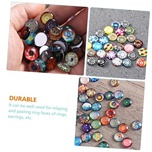 VILLCASE 200 pcs Gem Patch Mosaic Tile Jewelry Making Supplies Magnet Beads Beads DIY Domed Gemstone Patch Ear peircing kit Halloween Jewelry Gems Patch Glass 3D hat for Shoes