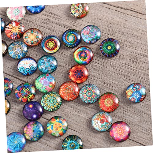VILLCASE 200 pcs Gem Patch Mosaic Tile Jewelry Making Supplies Magnet Beads Beads DIY Domed Gemstone Patch Ear peircing kit Halloween Jewelry Gems Patch Glass 3D hat for Shoes