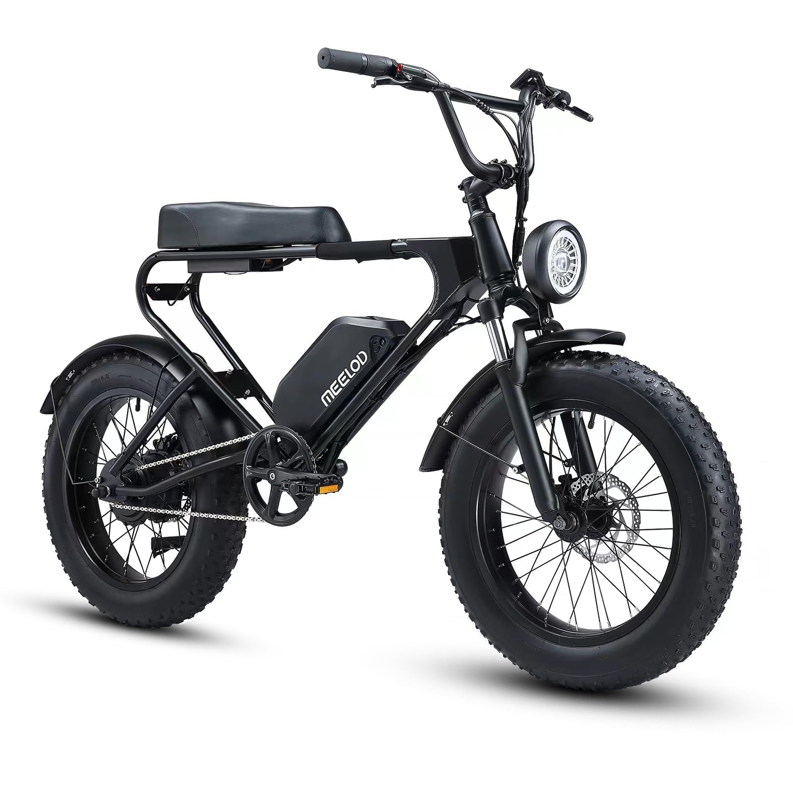 MEELOD DK200 Electric Bike for Adults with1500W Motor 28MPH& 30-45 Miles Commuting Electric Bike 48V 13Ah E-Bike 20" 4.0 Fat Tire Electric Bicycle for Beach,Snow, Mountains, Road