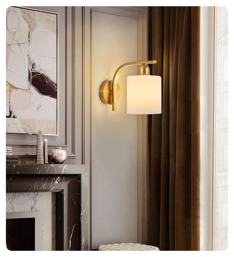 KEFA Modern Battery Operated Wall Sconce Set of 2, Gold Sconces Wall Lighting with Remote Control,Dimmable Cordless Wall Lamp Non Hardwired Bedside Lamp Wall Mounted Cordless for Fireplace, Mirror