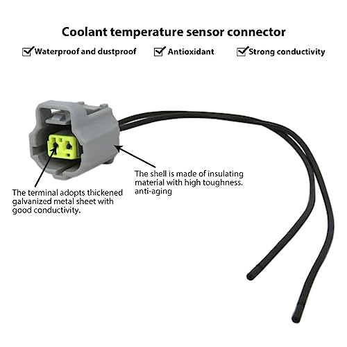158-0421 Coolant Water Temperature Temp Sensor Connector Pigtail Fit for 2016 Toyota Tacoma SR5 Extended Cab Pickup 4-Door 2.7L
