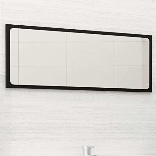 AJSEOYBS Bathroom Mirror,Medicine Cabinet with Lights,Medicine Cabinet with Lights Suitable for Bathrooms, Bedrooms, Over The Toilet Black 35.4"X0.6"X14.6" Engineered Wood