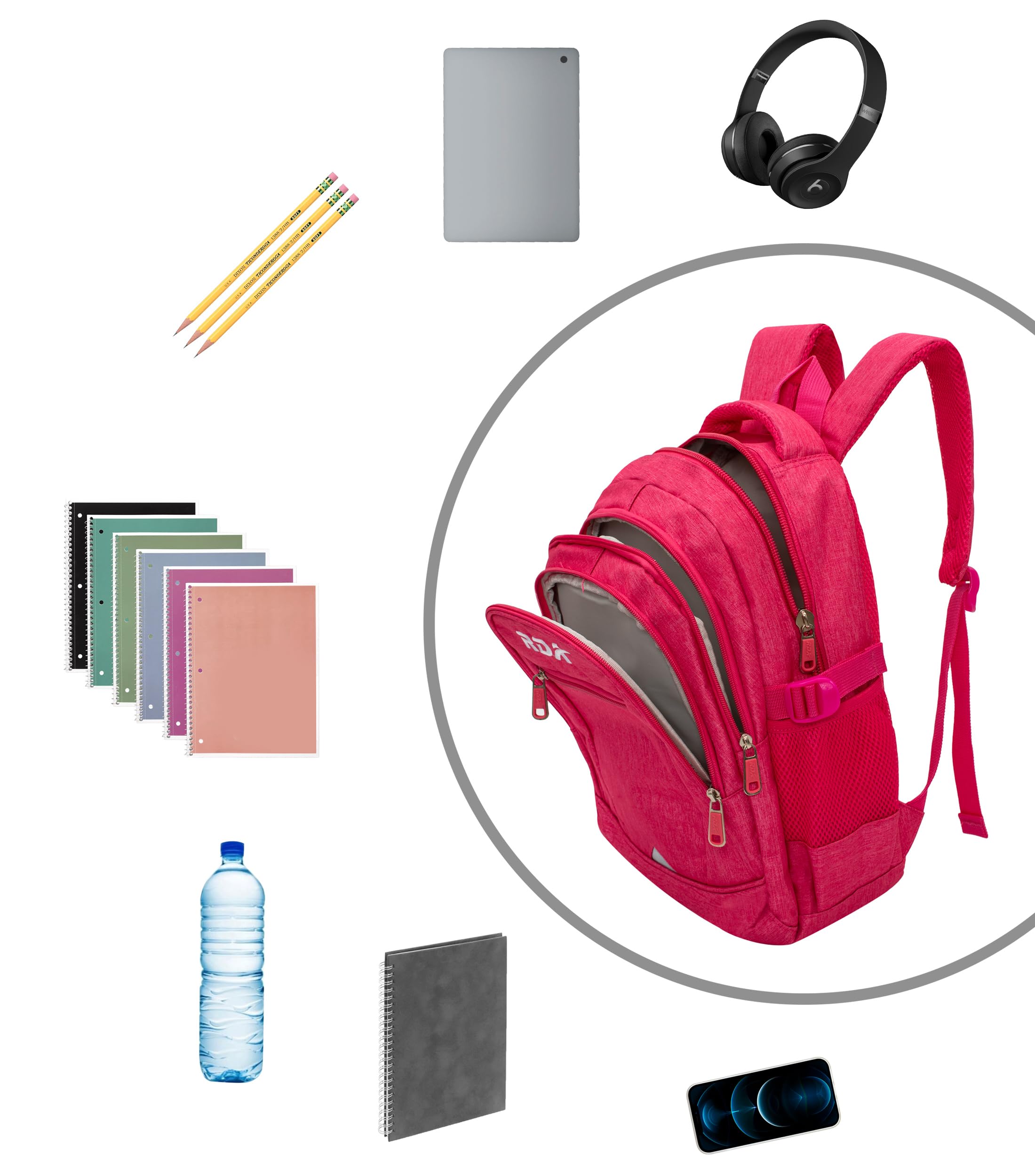 Bright Colors Travel Laptop Daypack, Durable, Water Resistant, Gifts for Men & Women, Fits 15.6 Inch Notebook