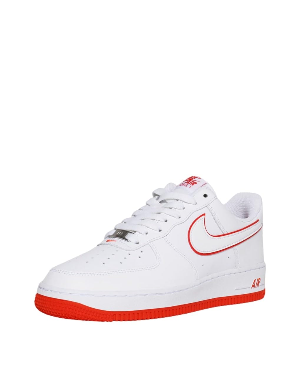 Nike Air Force 1 '07 White/White-Picante Red-White Mens Size 10
