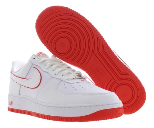 Nike Air Force 1 '07 White/White-Picante Red-White Mens Size 12
