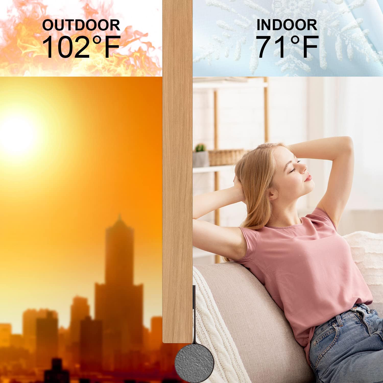 AOKON Under Door Draft Stopper 36 Inch Weather Stripping Door Seal - Seal Gap, Reduce Noise, Cold Air, Dust, Smoke, Wind/Breeze - Easy Installation - Good for Sensitive Skin
