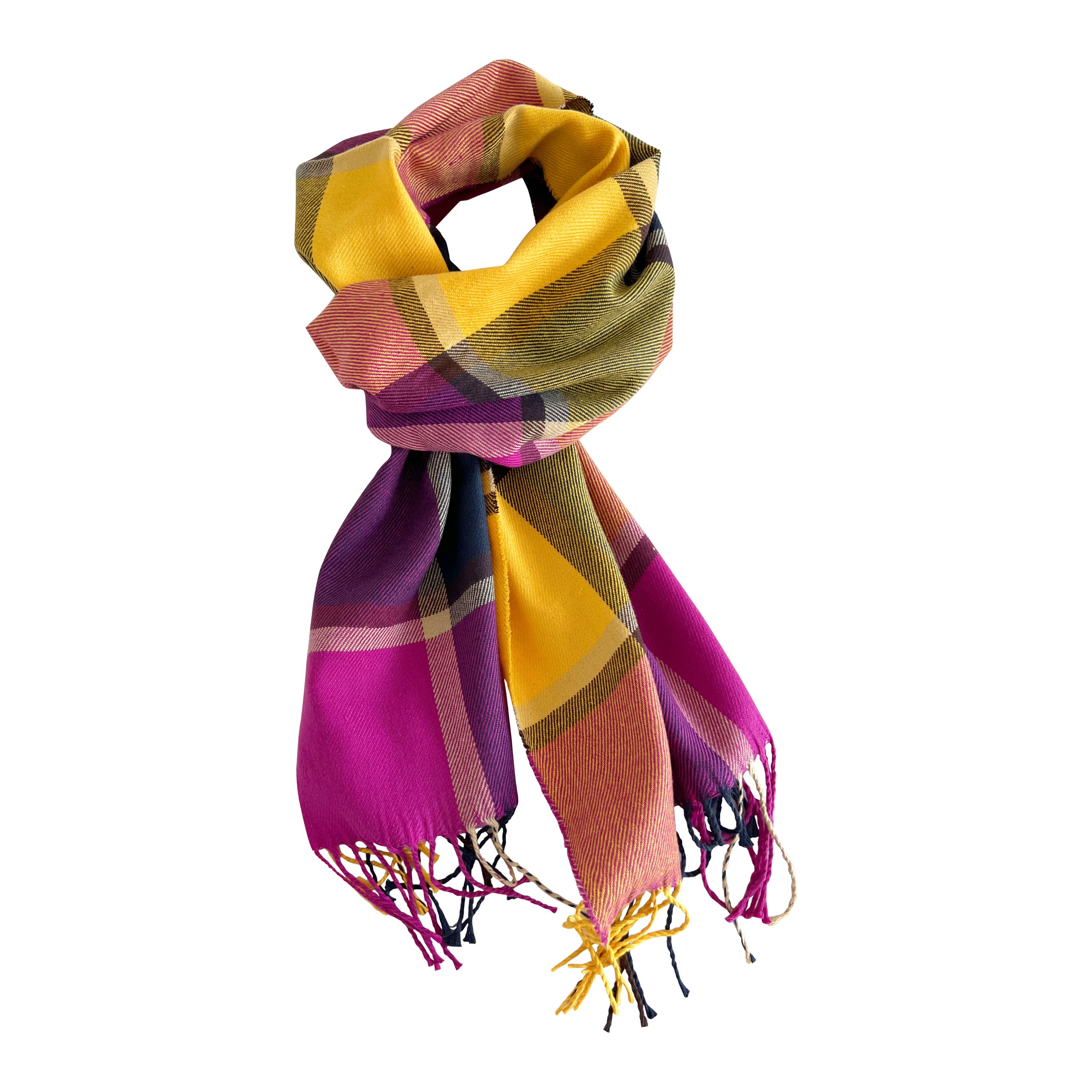Women's Scarf Classic Tassel Plaid Super Soft Classic Cashmere Feel Fall Winter Scarves Tartan Warm Chunky Wrap Shawl