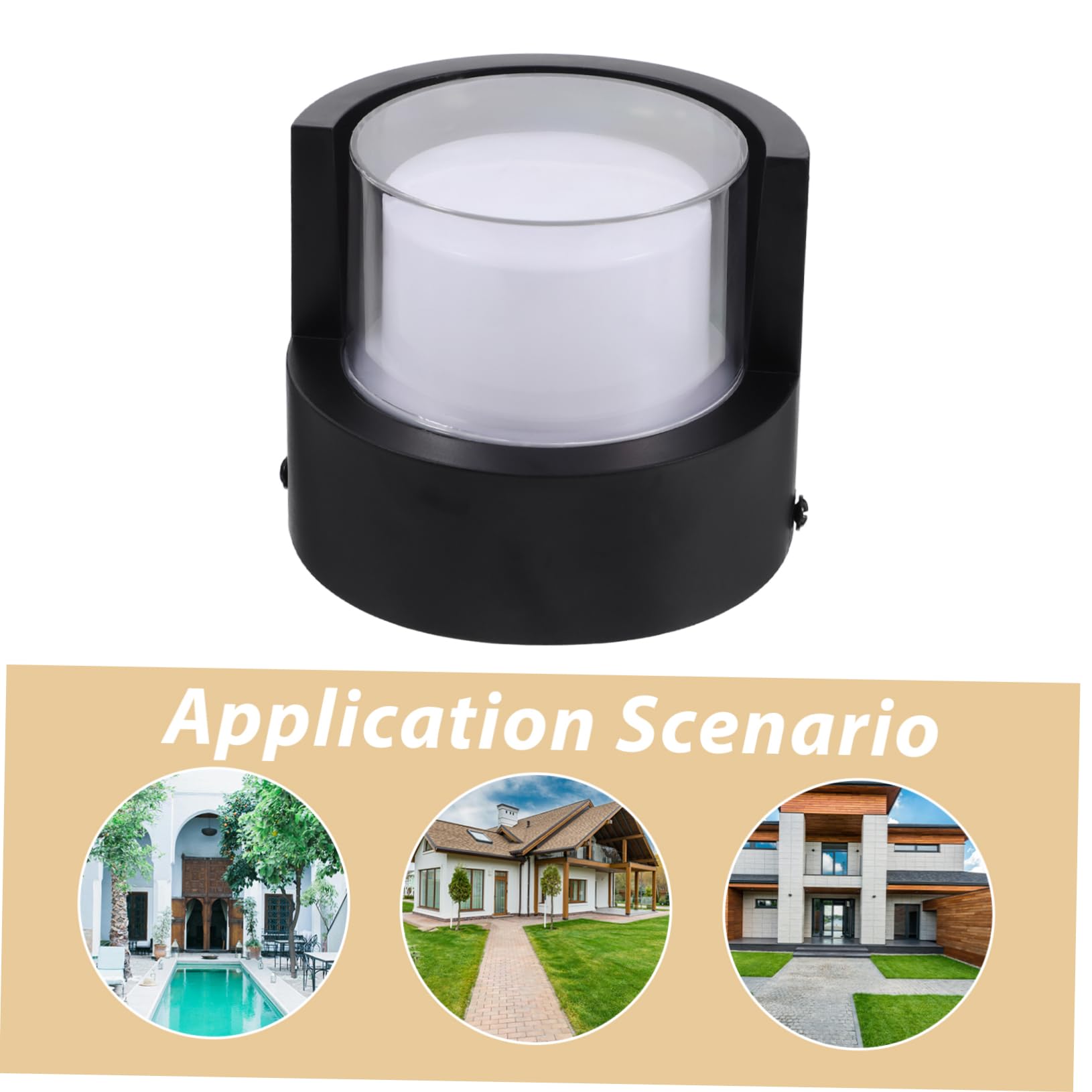 Housoutil Aluminum Waterproof Wall Lamp 6w Warm White Led Outdoor Wall Mount for Deck Step Patio Retaining Wall Corridor Lighting
