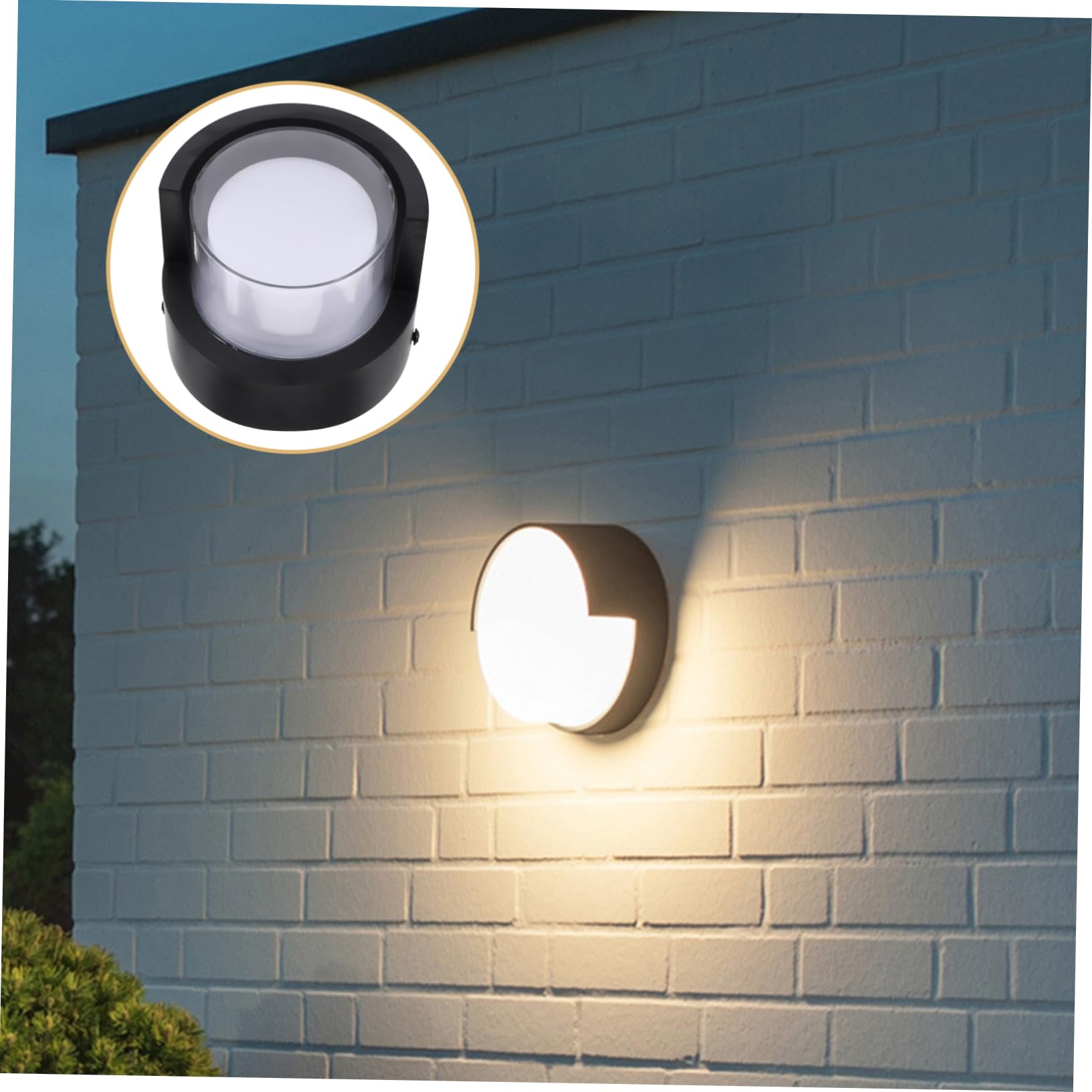 Housoutil Aluminum Waterproof Wall Lamp 6w Warm White Led Outdoor Wall Mount for Deck Step Patio Retaining Wall Corridor Lighting