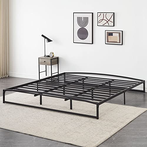 GAOMON 10 Inch Metal Platform King Size Bed Frame with Sturdy Steel Slats Support, Mattress Foundation, No Box Spring Needed, Easy Assembly, Black