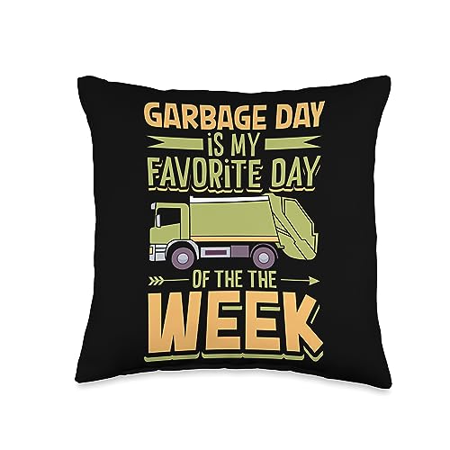 Garbage Trucks Recycling Garbage Truck Driver Throw Pillow