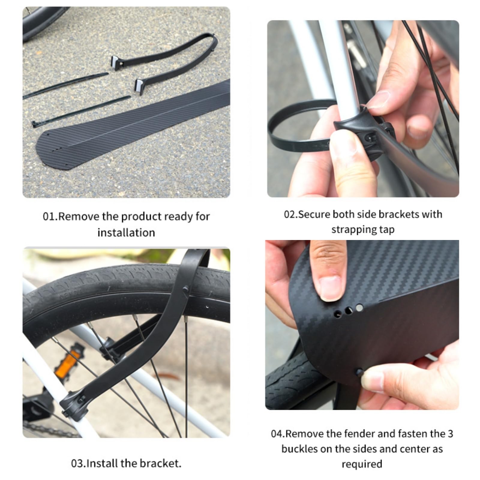 NELboNs Bike Fender Adjustable for Road Mountain Bike Tire Rear Mud Guard Fender Foldable and Light Weight