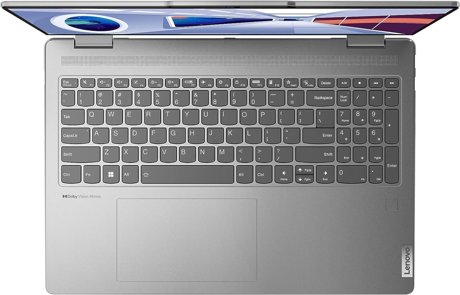 Lenovo 2023 Yoga 7 2-in-1 Laptop, 16" WUXGA Touchscreen Display, AMD Ryzen 5 7535U, 8GB DDR5 RAM, 512GB SSD, AMD Radeon 660M, Backlit Keyboard, Fingerprint Reader, Wi-Fi 6, Windows 11 Home