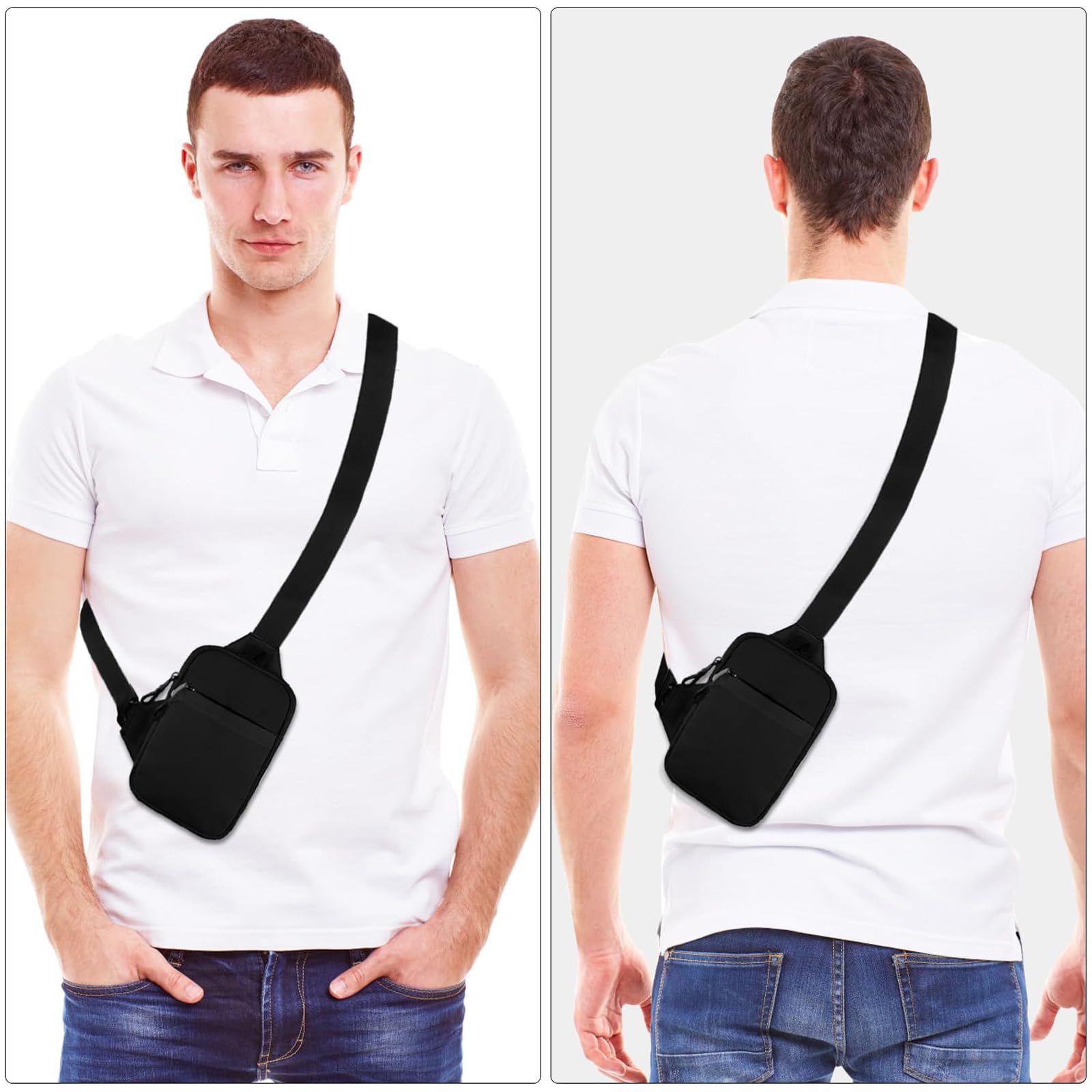 Mini Sling Bag for Men Women Small Crossbody Shoulder Backpack Fanny Packs Personal Pocket Bag Casual Phone Chest Bag