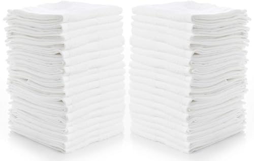 SupremePlus 100% Cotton Wash Cloths β 12x12 Inches Washcloths β Soft, Face and Body Towels, Highly Absorbent Towels for Bathroom, Hand, Kitchen and Cleaning (48-Pack)