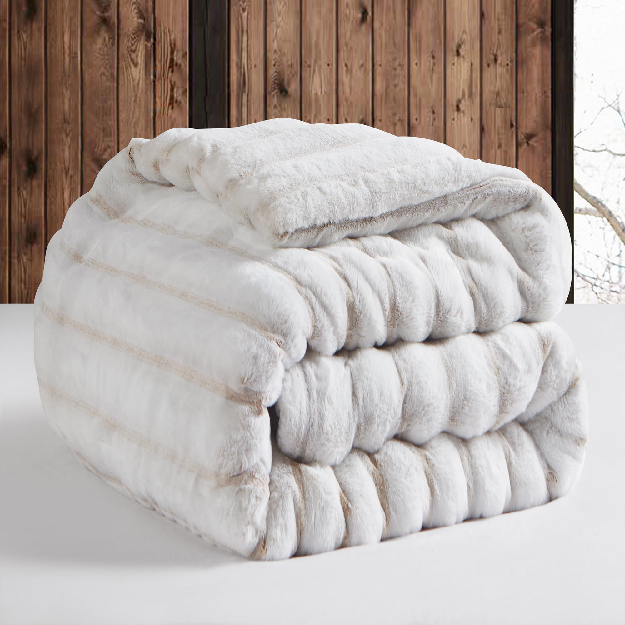 Byourbed Jelly Rolls Chunky Bunny - Coma Inducer® Oversized King Comforter - Powder Caramel