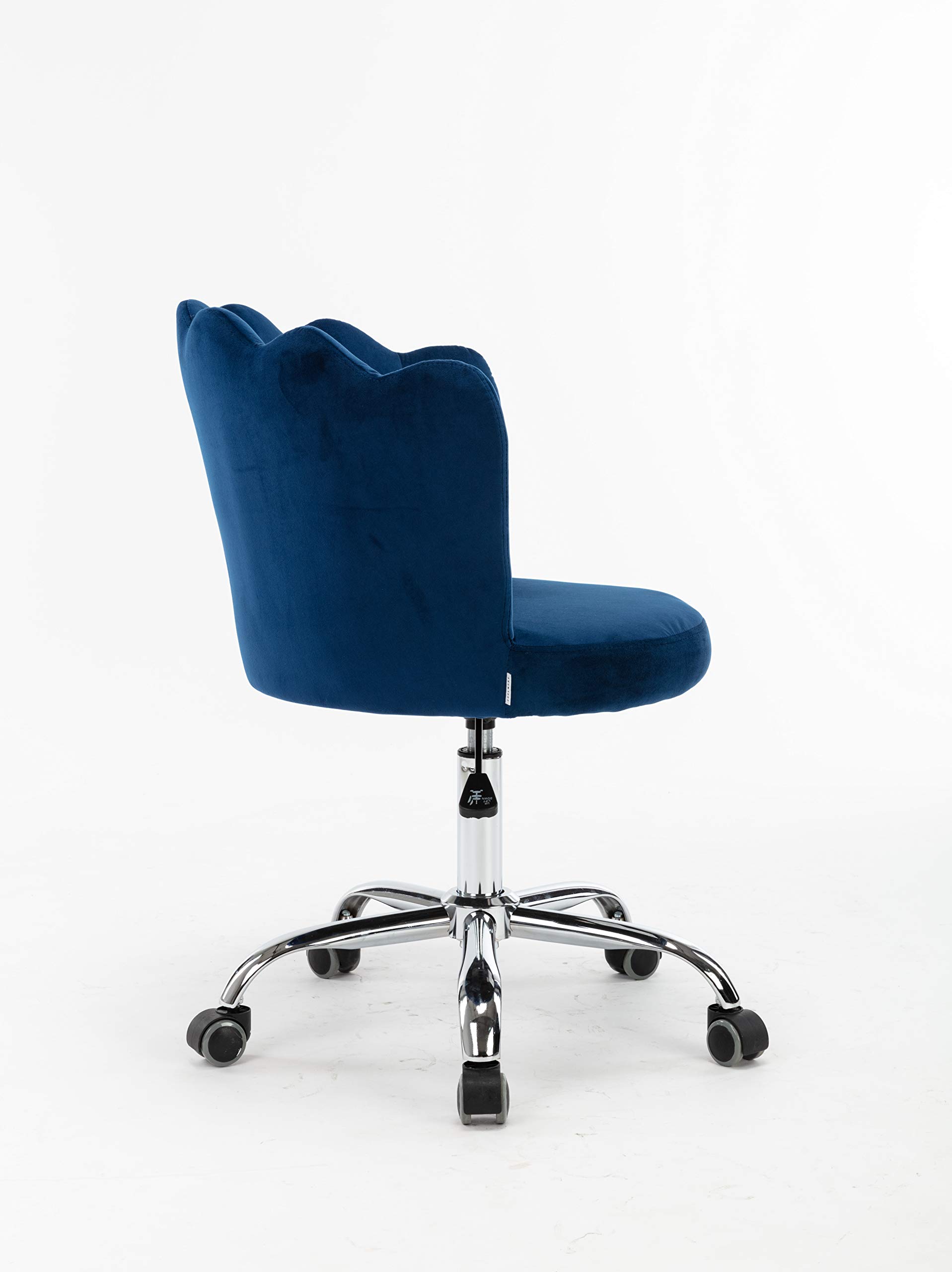 KUIKUI Modern Shell Chair for Living Room Bedroom, Blue Leisure Office Chair