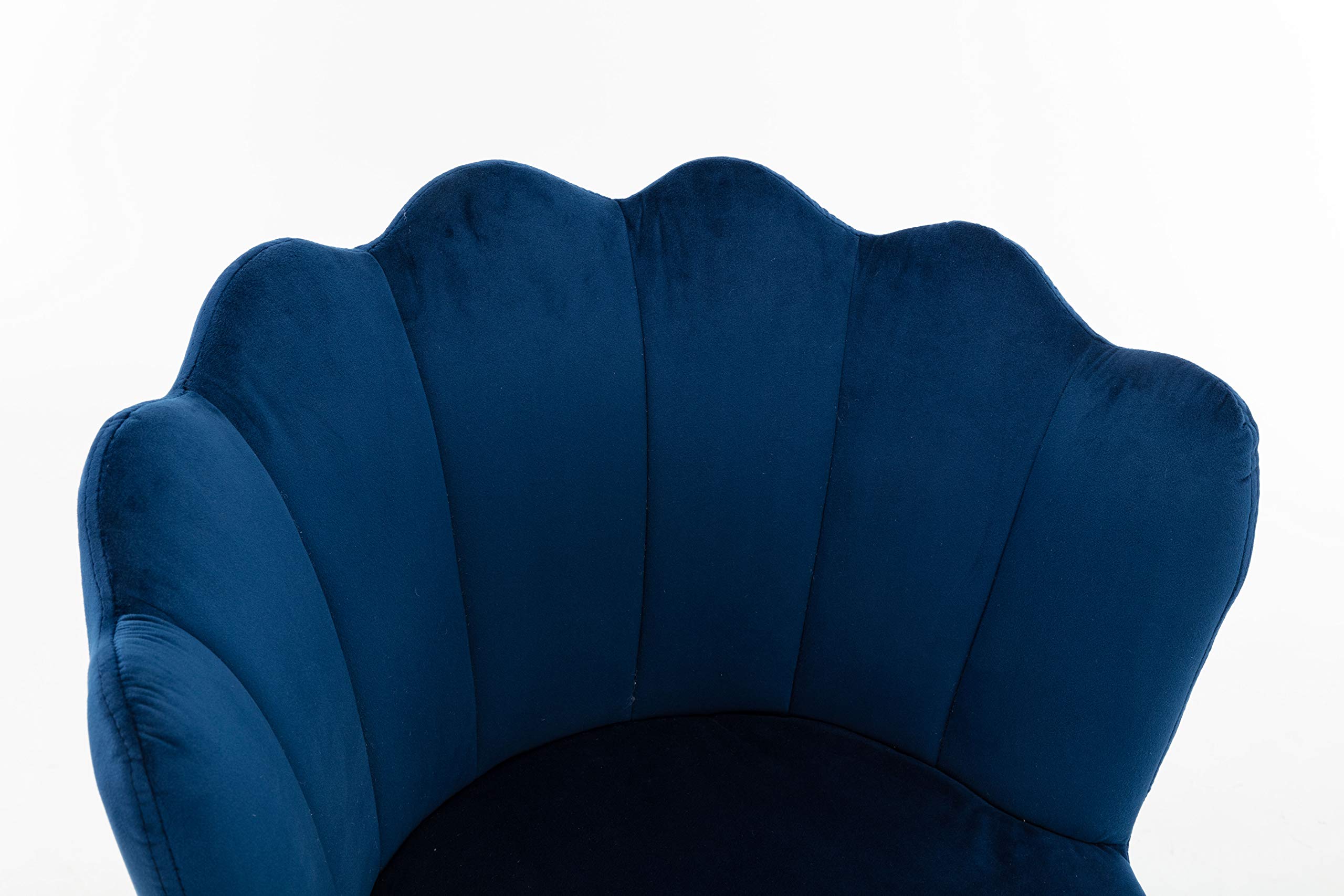 KUIKUI Modern Shell Chair for Living Room Bedroom, Blue Leisure Office Chair