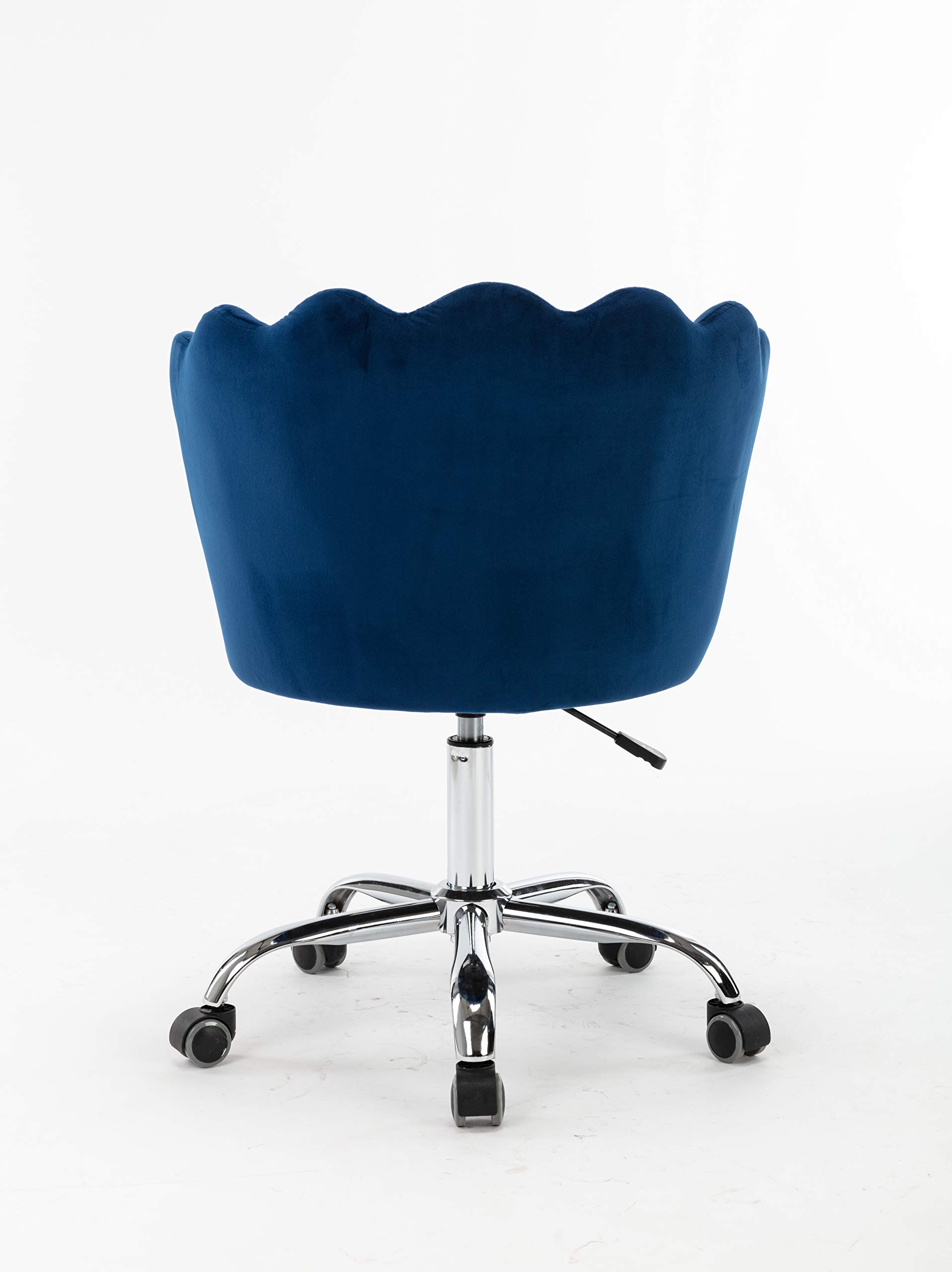 KUIKUI Modern Shell Chair for Living Room Bedroom, Blue Leisure Office Chair