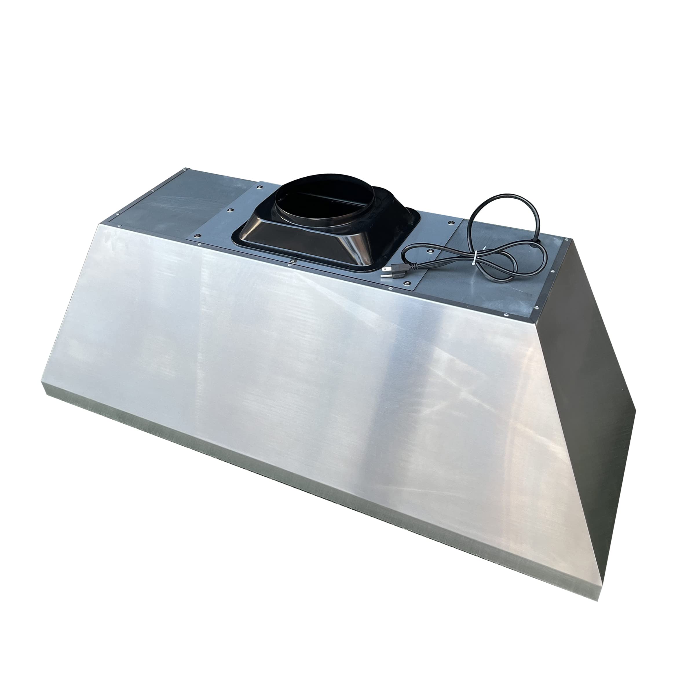 CHETTO C Range Hood 54 Inch Ultra Quiet, Powerful Suction 304 Stainless Steel Ducted Kitchen Vent Hood with 4-Speeds, Dishwasher Safe Baffle Fillters, 8" Top Vent (54 inch, Stainless steel)