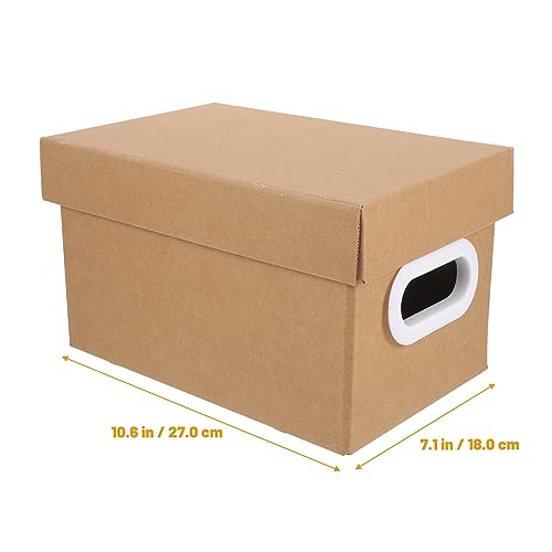 Homoyoyo Box Paper Organizer Handled Storage Container Desk Storage Organizer Desktop Organizing Holder Book Organizer Desktop Storage Organizer Makeup Stand Thick Section Z8