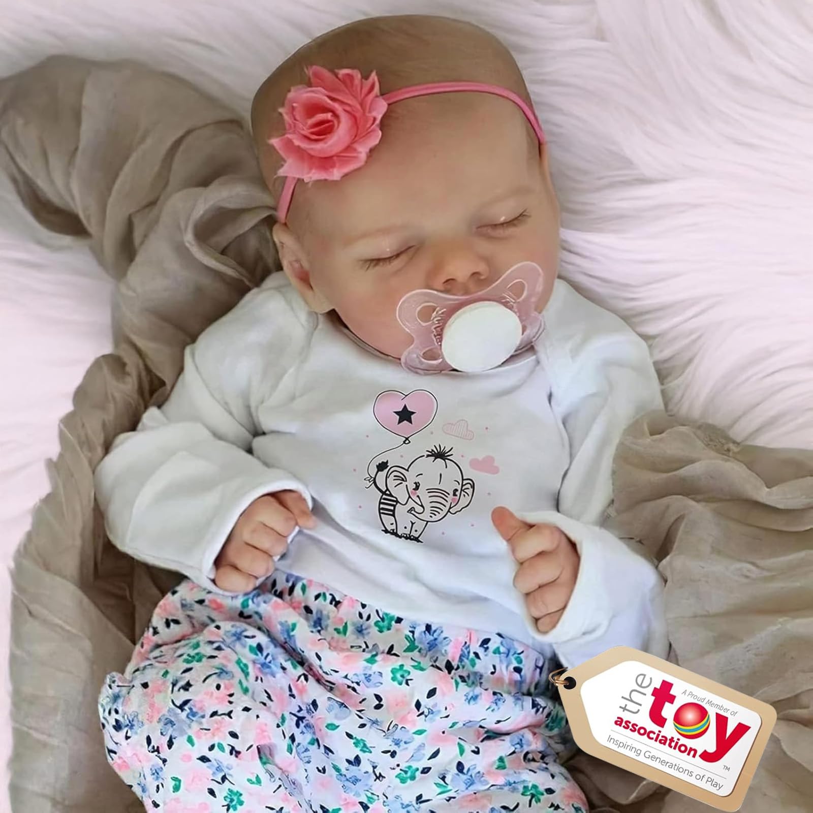 Lifelike Reborn Baby Dolls Twinnie - Girl 17-Inch - Soft Body Realistic-Newborn Baby Dolls Full Vinyl Body Poseable Baby Girl with Feeding Kit Gift Box for Kids Age 3+