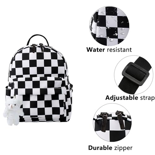PRLINJSK Mini Backpack for Girls Teens Kids Kawaii Small Backpack Purse with Cute Pendant Gift