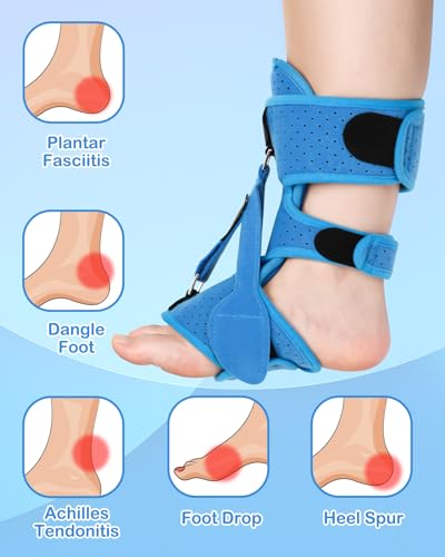 ABSKRYO 2 Pack Plantar Fasciitis Night Splint Sock Relief Plantar Fasciitis Brace with Arch Support