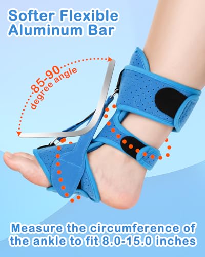 ABSKRYO 2 Pack Plantar Fasciitis Night Splint Sock Relief Plantar Fasciitis Brace with Arch Support