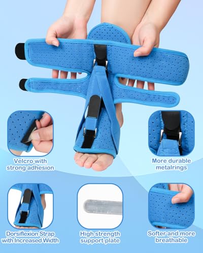 ABSKRYO 2 Pack Plantar Fasciitis Night Splint Sock Relief Plantar Fasciitis Brace with Arch Support