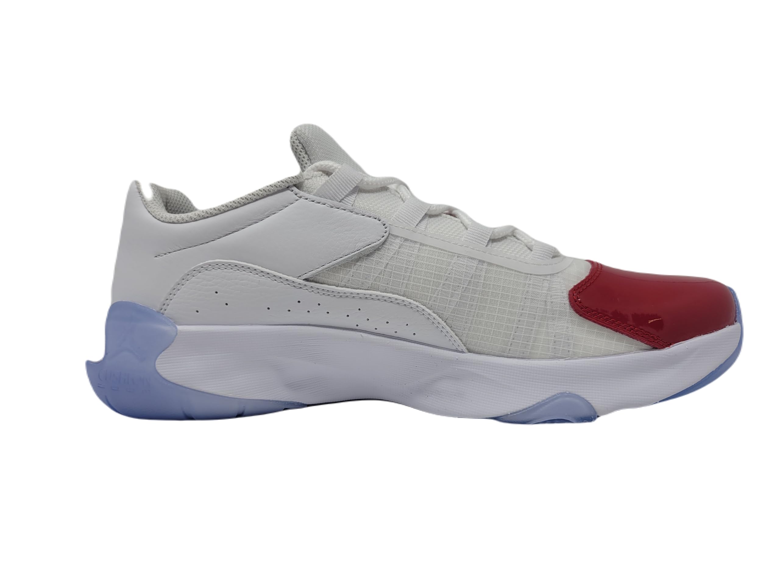 Nike Men's Jordan 11 CMFT Low Basketball Shoes, White/Gym Red-Black, 9 M US