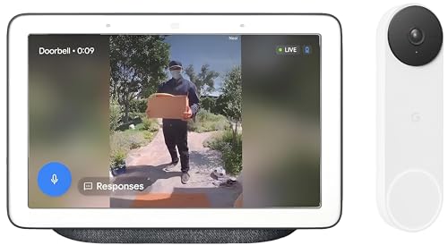 Google Nest Doorbell Wireless Battery Doorbell and 7-inch Screen Bundle (Wireless Doorbell)