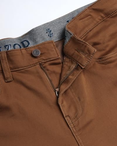 IZOD Men's Jeans - Regular Fit Comfort Stretch Knit Denim Jeans - Straight Leg Casual Pants for Men, Size 40W x 29L, Taupe