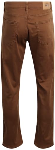 IZOD Men's Jeans - Regular Fit Comfort Stretch Knit Denim Jeans - Straight Leg Casual Pants for Men, Size 40W x 29L, Taupe