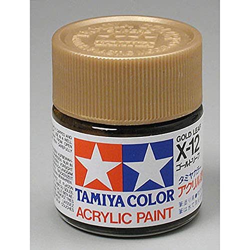Tamiya America, Inc Acrylic X12 Gloss,Gold Leaf, TAM81012