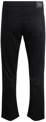 IZOD Men's Jeans - Regular Fit Comfort Stretch Knit Denim Jeans - Straight Leg Casual Pants for Men, Size 36W x 32L, Black
