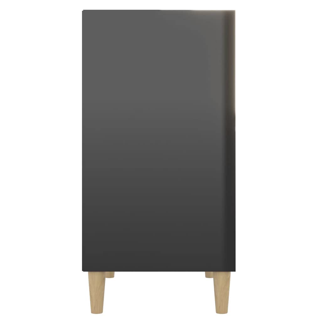 TIFITGO Asomie Sideboard High Gloss Black 22.4"x13.8"x27.6" Engineered Wood Home Furniture Cabinets Fashion Kitchen Indoor Storage Buffets Sideboards Storage Cabinet US Stock Fast Shipment Black