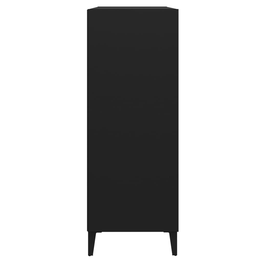 TIFITGO Asomie Sideboard Black 27.4"x12.8"x35.4" Engineered Wood Home Furniture Cabinets Fashion Kitchen Indoor Storage Buffets Sideboards Storage Cabinet US Stock Fast Shipment Black