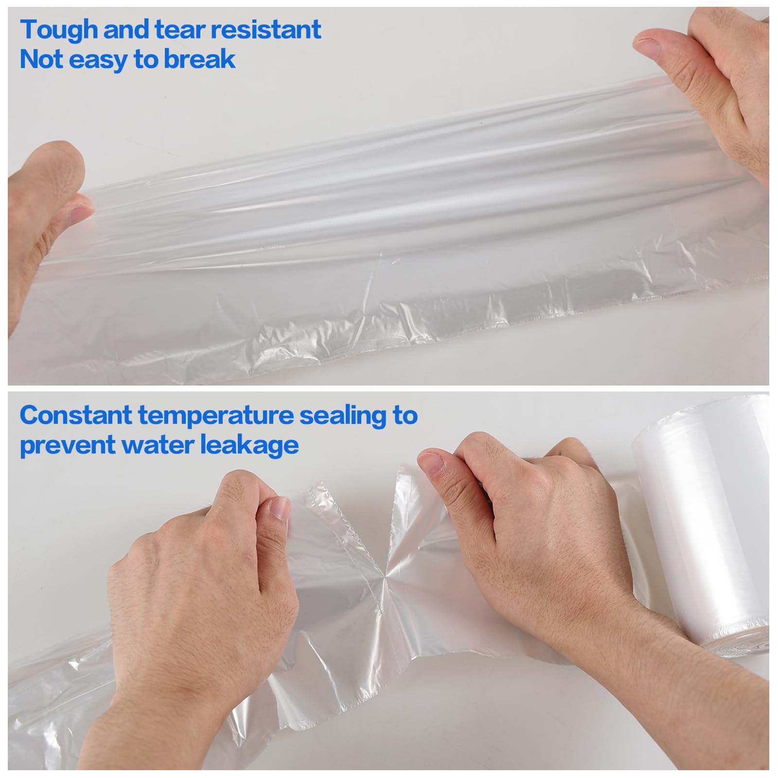 Buyitt 4 Gallon Clear Trash Bags, Strong Garbage Bags, 110 Counts Waste Basket Liner