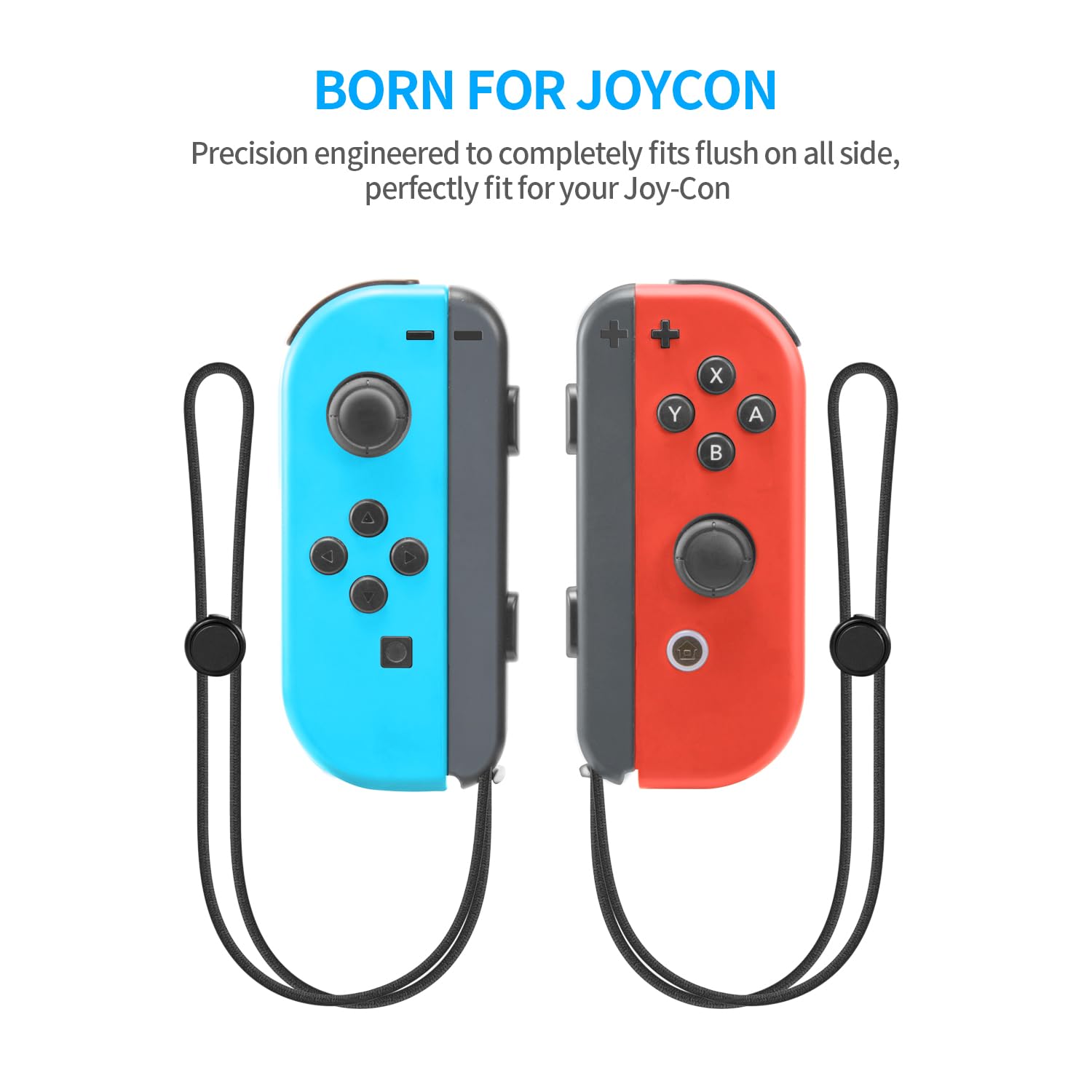 Wrist Strap for Joycon Controller - 4 Pack Lanyard Replacement Parts Accessories for Switch Joy Con Controller