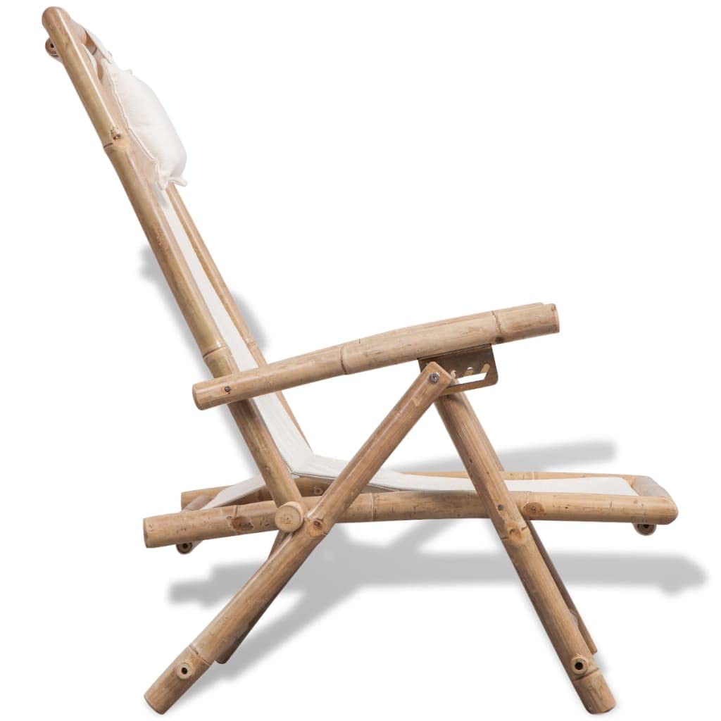 MNISDFL Outdoor Deck Chair Bamboo, Patio Dining Chairs, Outdoor Patio Chairs Set for Garden, Balcony, or Poolside